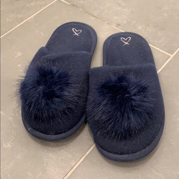 Victoria's Secret | Shoes | Victoria Secret Fuzzy Ball Slippers | Poshmark
